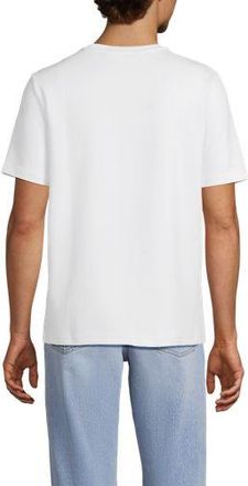 Lands End Deluxe Soft T-Shirt, Herren, Gr&ouml;&szlig;e:52-54 regular, Wei&szlig;, Baumwolle/Polyester/Baumwoll-Mischung, by Lands End