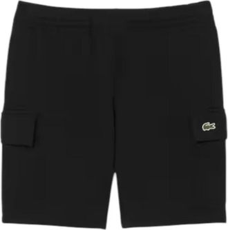 Lacoste Homme, Shorts, Noir, Taille: M Cotton Fleece Cargo Shorts
