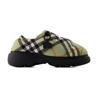Burberry Womens Pillow Low Mule Gray Nylon