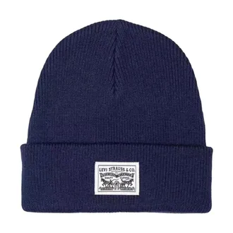 Levi's Backpatch Beanie - unisex - Accessoires - Bleu - Taille: ONE Size