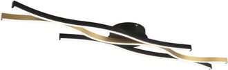 Trio led Deckenleuchte blaze dimmbar Lichtfarbe einstellbar Schwarz Gold, b: 107cm