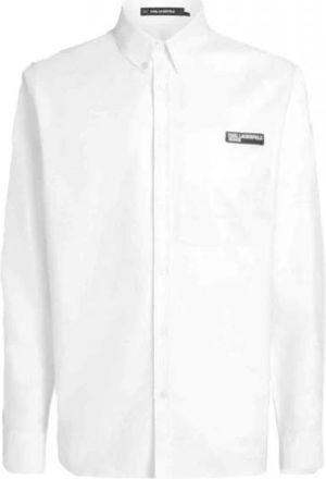 Karl Lagerfeld Homme, Chemises, Blanc, Taille: M Poplin Shirt