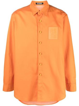 Raf Simons Hemd mit Logo-Patch - Orange