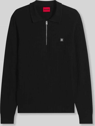 HUGO BOSS Regular Fit Poloshirt aus Viskose-Mix Modell Sastaron