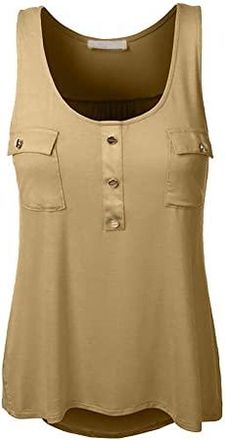 Generic Debardeur Femme Chic et &eacute;l&eacute;gant Chemisier sans Manche D&eacute;bardeur Court Top Ete Col V Haut Chic et Elegant Fluide Ample Caraco Satin Vetement Femme Tee 