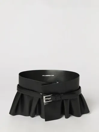 Karl Lagerfeld Bustier-G&uuml;rtel aus glattem Rindsleder mit R&uuml;schenapplikation