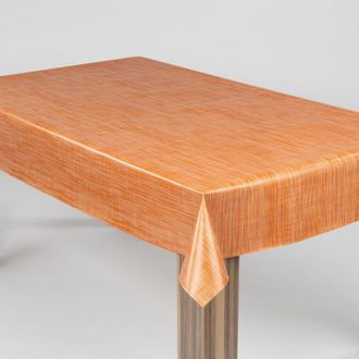 Laro Wachstuch-Tischdecke Abwaschbar Garten-Tischdecke Wachstischdecke PVC Plastik-Tischdecken Eckig Meterware Wasserabweisend Abwischbar |70|, Muster:Lein