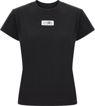 Maison Margiela MM6 Maison Margiela Schwarzes Baumwoll-T-Shirt