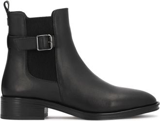 Kazar Kazar Damen-Stiefeletten aus Leder mit elastischen Eins&auml;tzen und Schnalle - - Shoes - Damen - Schwarzk - 38 EU