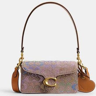 Coach Tabby Schultertasche 20 Aus Signature-Jacquard Mit Kristallen