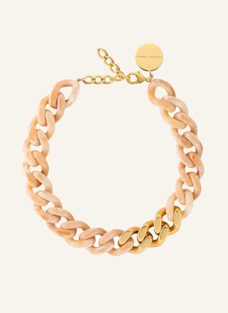 Vanessa Baroni Vanessa Baroni Halsketten Flat Chain Necklace With Gold Creme Brulee Marble By Glambou gold