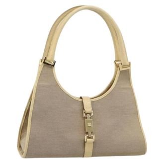 Gucci Pre-owned Vintage Canvas Shoulder Bag - - Pre-owned - Damen - Beige - ONE SIZE