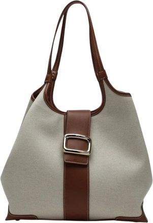 Roger Vivier Femme, Sacs, Beige, Taille: ONE Size Grand Vivier Choc Medium
