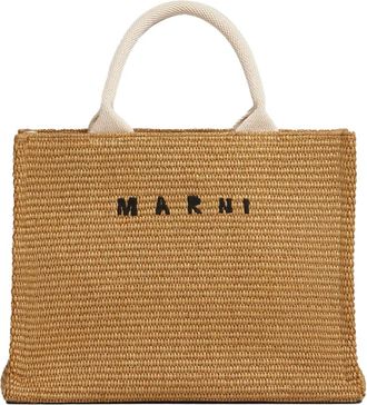Marni Femme, Sacs, Brun, Taille: ONE Size East-West Small Tote Bag
