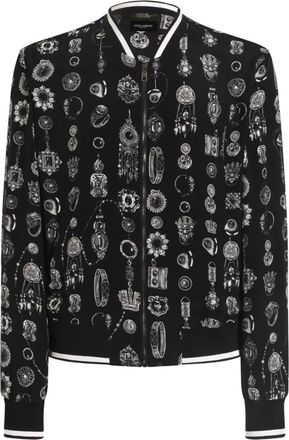 Dolce & Gabbana veste zippée à imprimé graphique - Noir