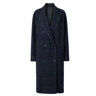 Missoni Manteau droit en cachemire et viscose - Femme - Manteaux - Bleu - Taille: 36 FR