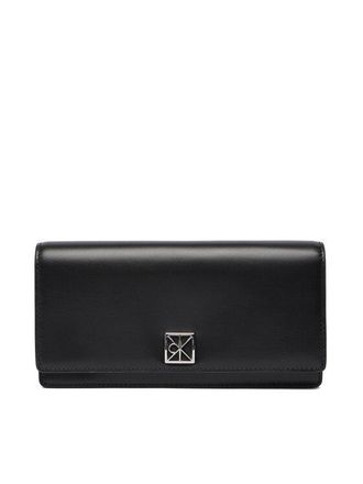 Calvin Klein Geldb&ouml;rse Emblem Hw Long Bifold LV04F1098G Schwarz