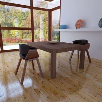 vidaXL Esszimmerst&uuml;hle 2 Stk. Bugholz und Kunstleder - Vidaxl