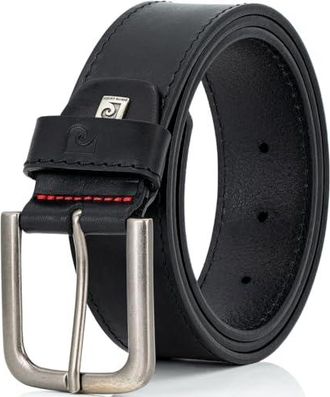 Pierre Cardin Herren-G&uuml;rtel, Schwarz, Bundweite 120 cm Gesamtl&auml;nge 135 cm W 47.5 XXL Homme