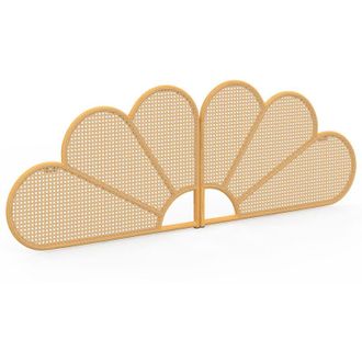 IDMarket H&auml;ngekopfteil IVY 160 cm Rattan-Effekt und Blumenrohrgeflecht