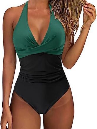 Generic Maillot de bain femme ventre plat push up maillot de bain col en V sexy maillot de bain une pi&egrave;ce forme incurv&eacute;e maillot de bain monokinis sport maill