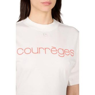 Courr&egrave;ges Tee-shirt col rond en coton