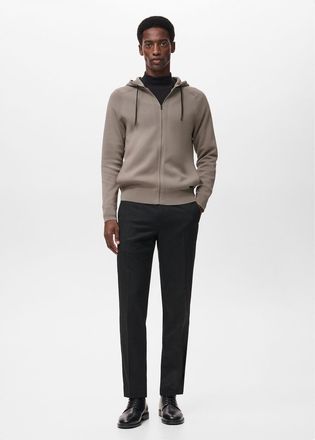 Mango Sweat à zip thermorégulateur marron moyen - Homme - XL - MANGO MAN