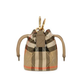 Burberry Check Pouch Keyring - Beige