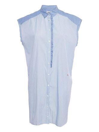 Zadig&Voltaire robe rayée à bord volanté - Bleu