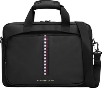 Tommy Hilfiger Herren Laptoptasche Computer Bag mit Schultergurt, Schwarz (Black), Einheitsgr&ouml;&szlig;e