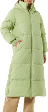 Comma Langer Steppmantel mit dekorativen Seitenschlitzen