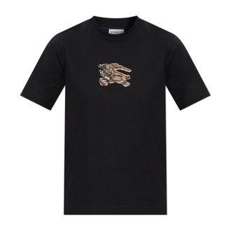 Burberry T-Shirt mit Logo - - Tops - Damen - Schwarzk - XS
