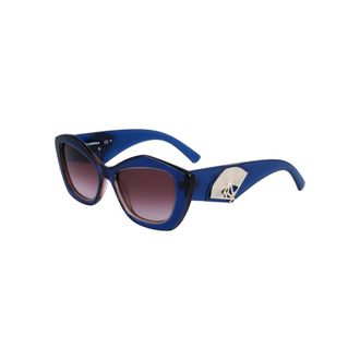 Karl Lagerfeld Femme, Accessoires, Bleu, Taille: ONE Size Acetate Square Frame Lunettes de soleil