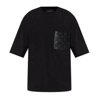 Dsquared2 T-Shirt Mit Tasche - - Tops - Herren - Schwarzk - XL