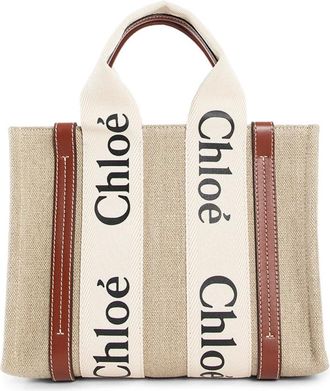 Chlo&eacute; Femme, Sacs, Beige, Taille: ONE Size Woody Small Tote