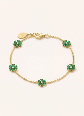 VEYNOU Veynou Armband Full Bloom Aus 14 Karat Gelbgold Und 1,55ct. Smaragde Und 0,17ct. Lab-Grown Diamanten gold