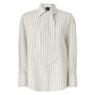 Pinko Colchico Camicia Tinto Filo - - Blouses & Shirts - Damen - Wei&szlig; - M