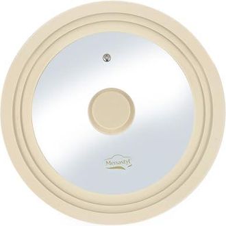 Menastyl Cuisson Couvercle universel multitaille 22/24/26 cm en verre tremp&eacute; et silicone souple - Anti-&eacute;claboussures - R&eacute;sistant, ergonomique et compatible lave-vaisse