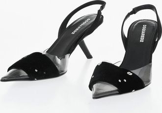 Dsquared2 PVC Slingbacks with Velour Detail and Comma Heel 7 cm Dsquared2
