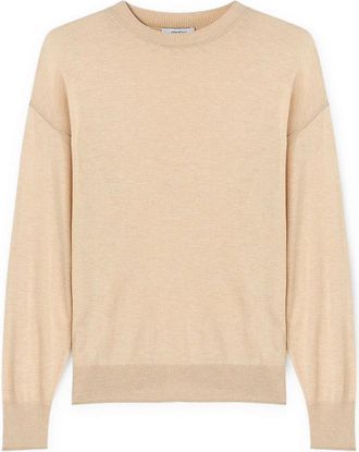 Motivi Femme, Pulls, Beige, Taille: 42 FR Silk Blend Sweater