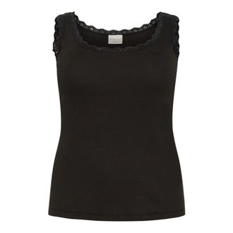 Kaffe Curve Carina Top - Femme - Tops - Noir - Taille: 40 FR