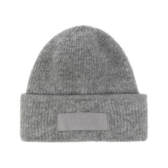Jacquemus Le Bonnet Gros Grain Beanie - Homme - Accessoires - Gris - Taille: ONE Size