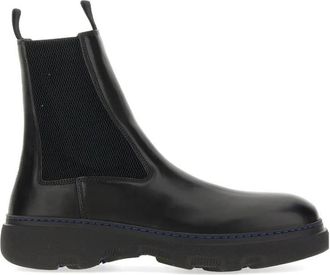 Burberry Stiefel - Calf Grain Leather Boots - Gr. 39 (EU) - in Schwarz - für Damen