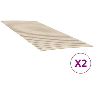 vidaXL Ersatz-Lattenrost mit 48 Latten 2 Stk. 90x200 cm Vidaxl