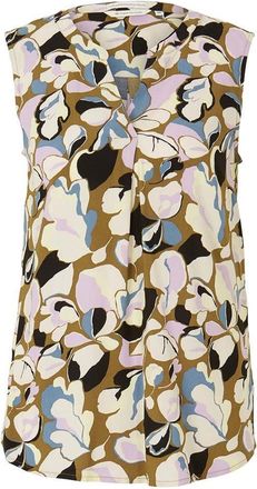Tom Tailor Damen Bluse mit Allover-Print 1030639, 29151 - Olive Colorful Floral Design, 36