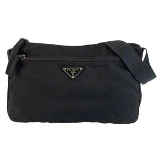 Prada Sac bandouli&egrave;re en nylon Tessuto Pre-owned - Femme - Pre-owned - Noir - Taille: ONE Size