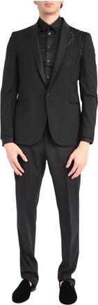 Daniele Alessandrini Homme, Costumes, Noir, Taille: XL Costume crois&eacute;