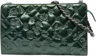 Chanel Pre-owned Vintage Pr&auml;gung Lack Umh&auml;ngetasche - - Pre-owned - Damen - Gr&uuml;n - ONE SIZE