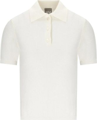Max Mara Femme, Tops, Blanc, Taille: 40 FR Carioca Knitted Polo