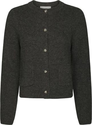 Neo Noir Cardigan en maille - Femme - Pulls - Gris - Taille: 38 FR